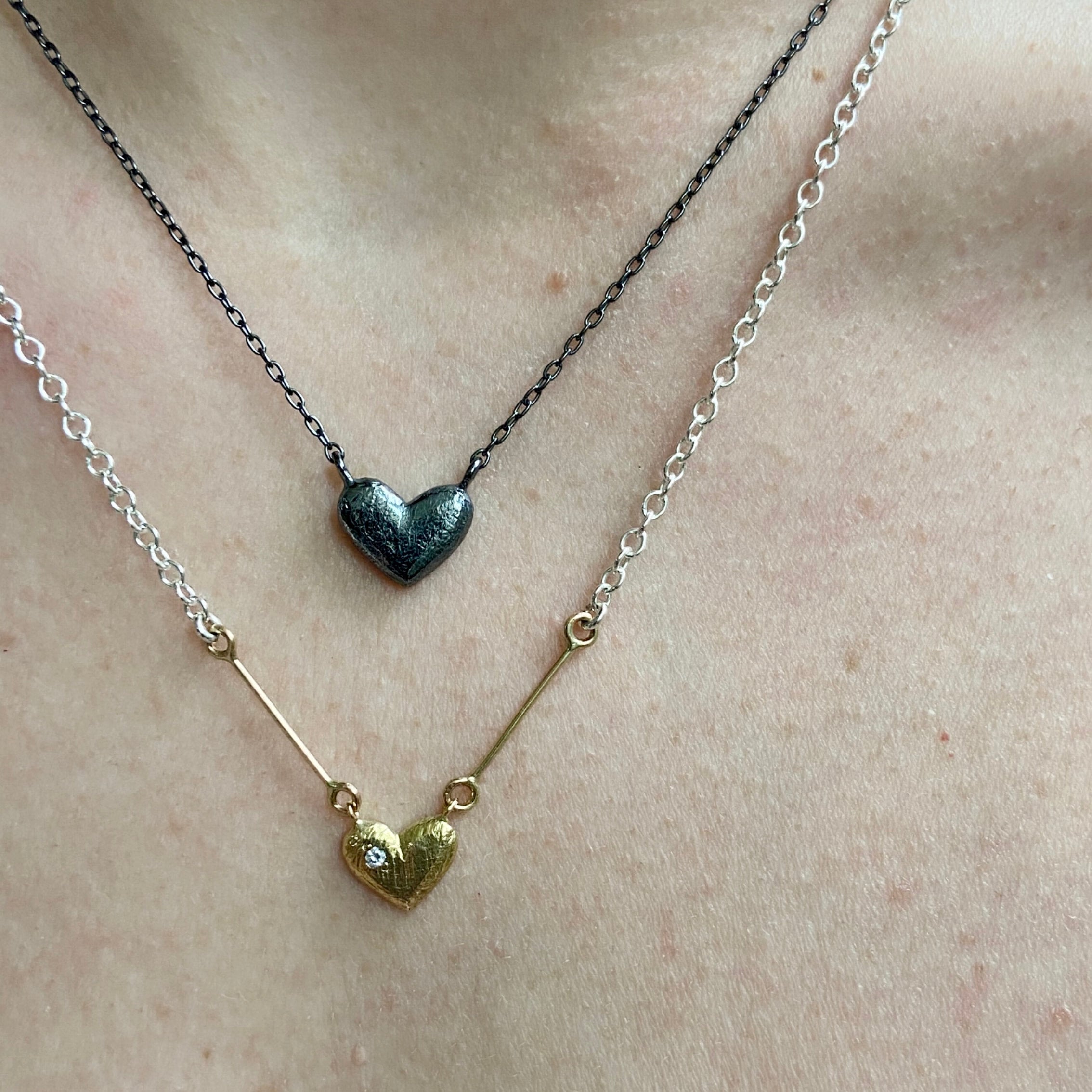 Puffed Heart Pendant | Skelton Jewelry